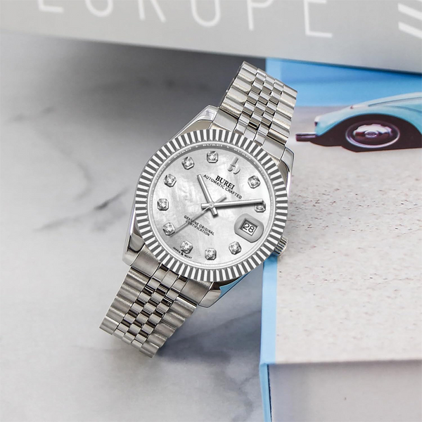 BUREI Luxury Automatic Watch 36mm, Fashion Waterproof Mechanical Watch ...