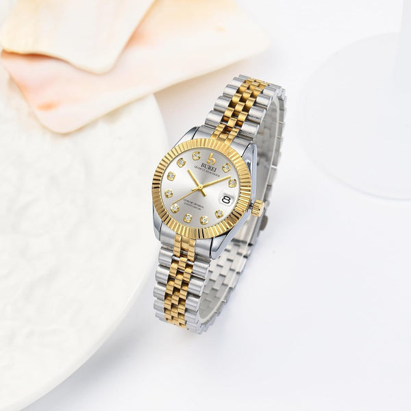 BUREI Women Watch Business Women Watches with Day DateAnalog Quartz ...
